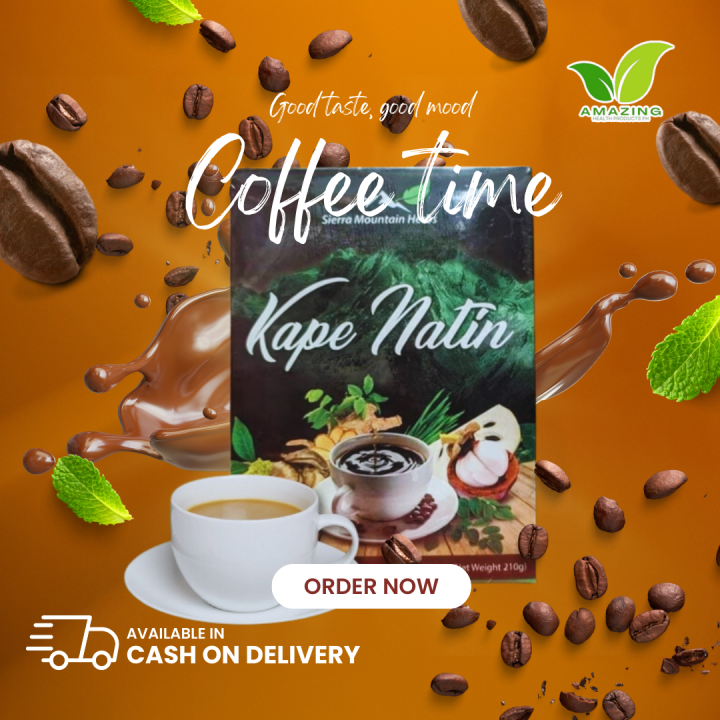 "All Natural & Organic" 1 Box (10 Sachets) 14-in-1 Kape Natin Coffee ...