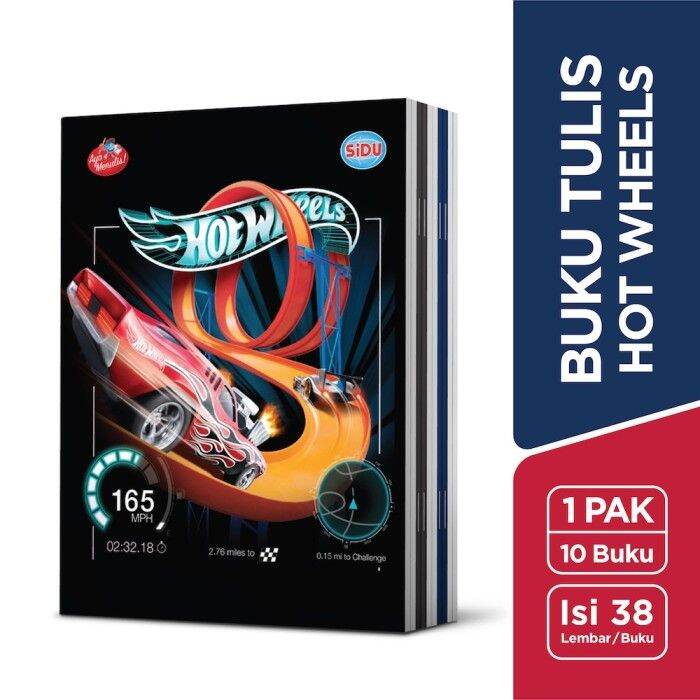 [BMS Stationery] SiDU Buku Tulis Hot Wheels 38 Lembar - 10 buku SDU EB 38 HW | Lazada Indonesia