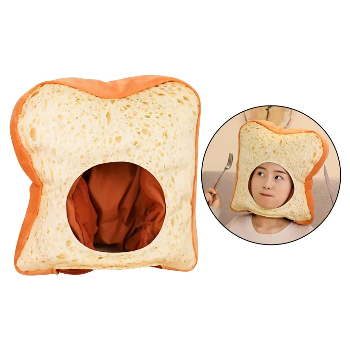 Miatoo Cartoon Toast Hat Costumes Headwear Plush Hat Headdress Cosplay ...