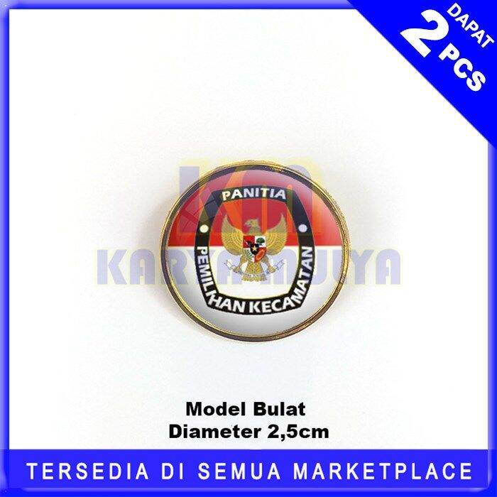 Pin PPK KPU Wing Bros Logo Panitia Pemilihan Kecamatan Model Bulat ...