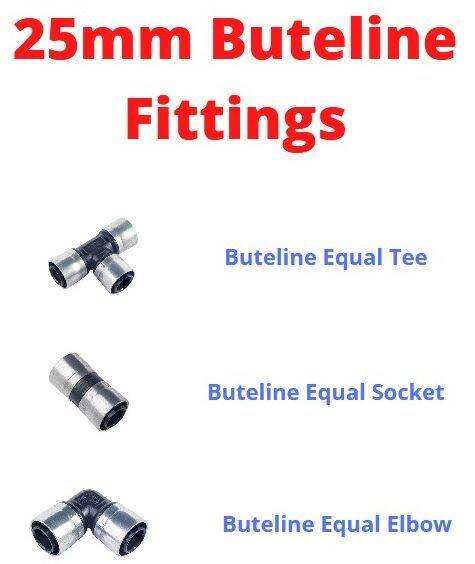 25mm (3/4") Buteline Fittings (Tee, Socket, Elbow) | Lazada