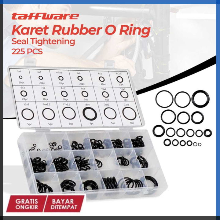 Taffware Karet Rubber O Ring Seal Tightening 225 PCS - E436 / Karet ...