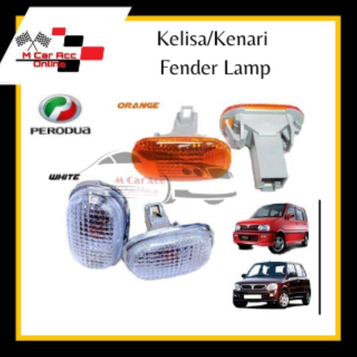 lauch promo Perodua Kelisa / Kenari Fender Lamp White / Orange Signal ...