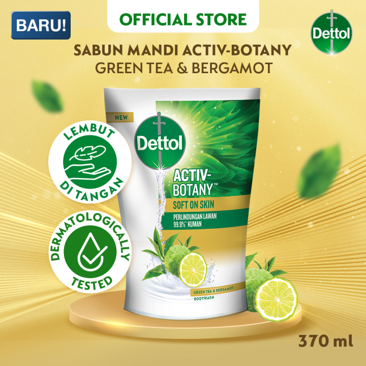 Dettol Sabun Mandi Cair Activ-Botany Green Tea and Bergamot Pouch 370 gr | Lazada Indonesia