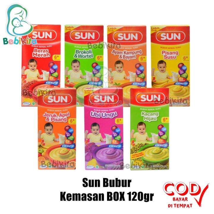 Sun Bubur Sereal Bayi Kemasan Box 120gr / Bubur Bayi 6 Bulan | Lazada ...