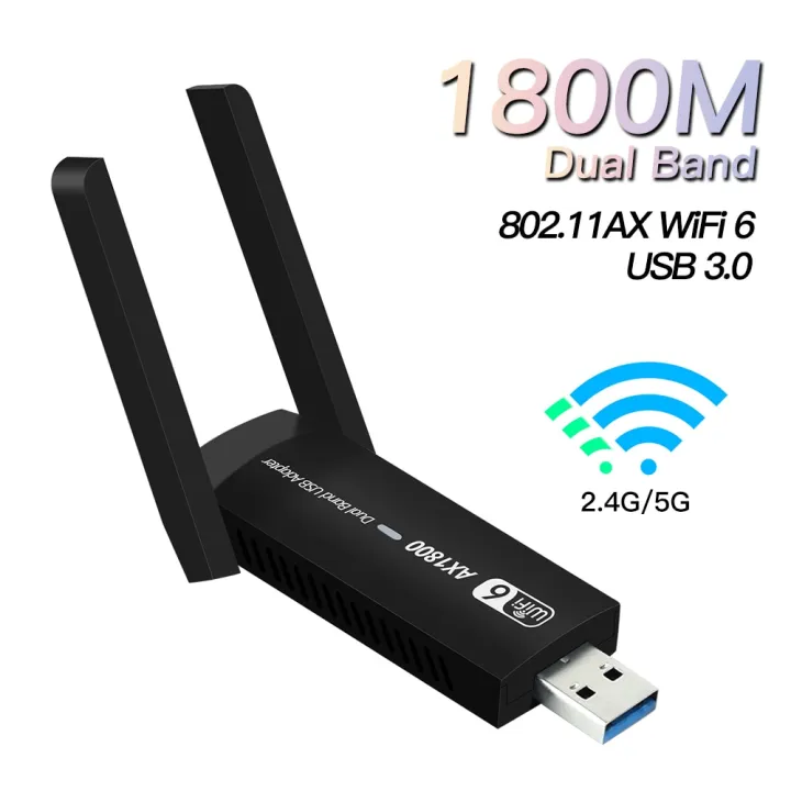 FENVI 1800Mbps Dual Band Wifi 6 USB Adapter Network Dongle Wireless 802.11Ax Network Card For ...