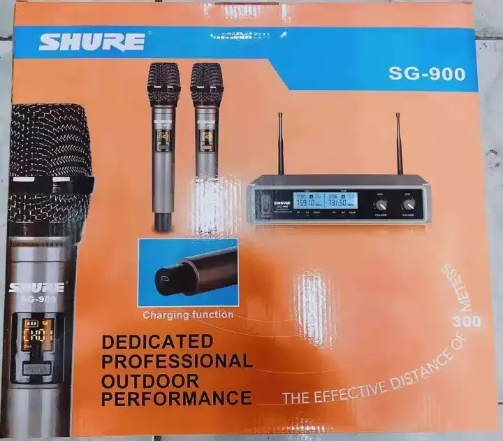 SHURE SG-900 Newest wireless microphone with charging function High-End Dynamic Microphone ...