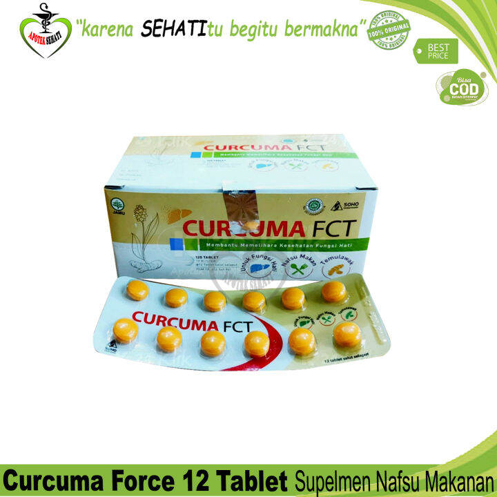 CURCUMA FORCE TABLET 1 STRIP SOHO PENAMBAH NAFSU MAKAN DAN KESEHATAN ...