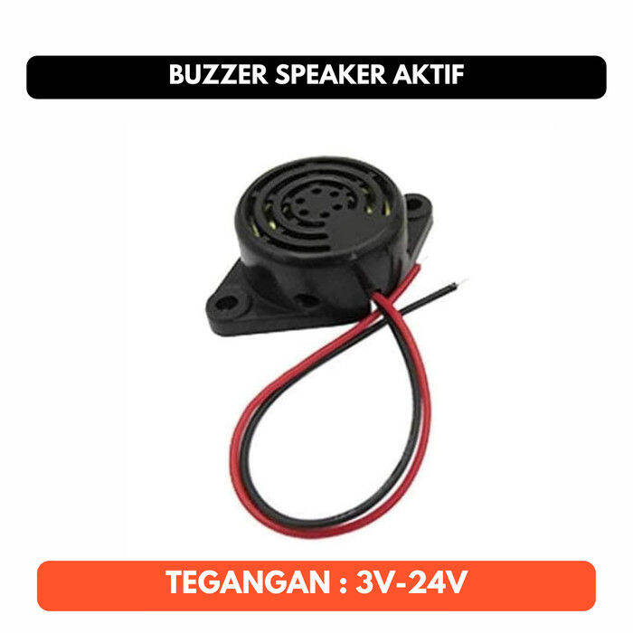 Buzzer Aktif 3V 5V 12V 3 5 12 Volt Speaker Active DC 3V-24V SFM-27 3cm ...