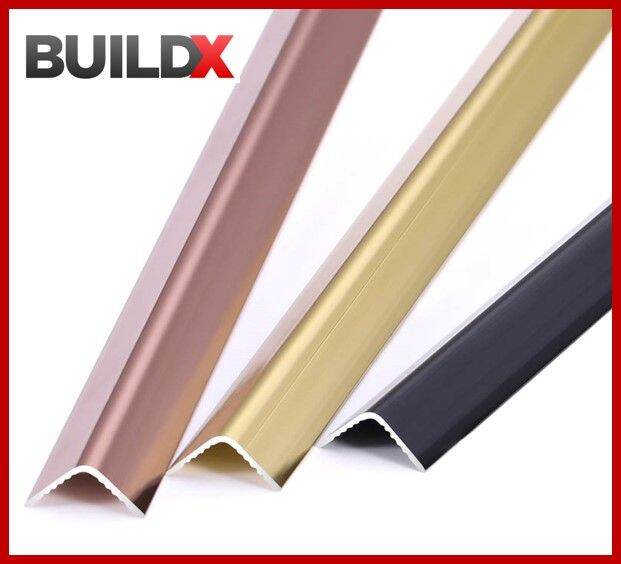 BuildX Aluminum Tile / Wall / Floor Angle Bar 2.4 Meters (includes ...