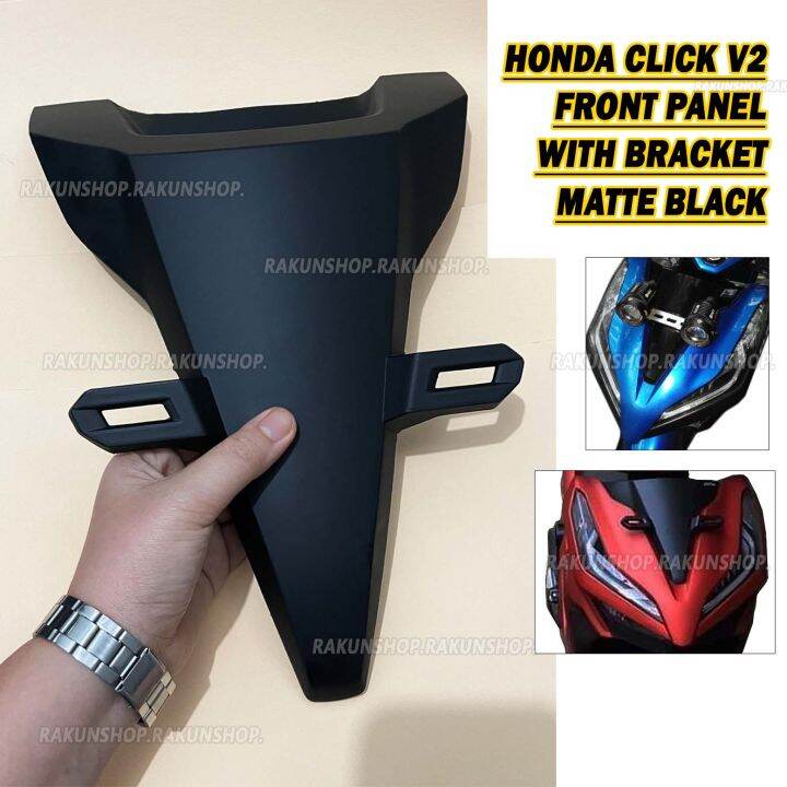 HONDA CLICK V2 MATTE BLACK PLUG AND PLAY FRONT PANEL WITH PLATE HOLDER ...
