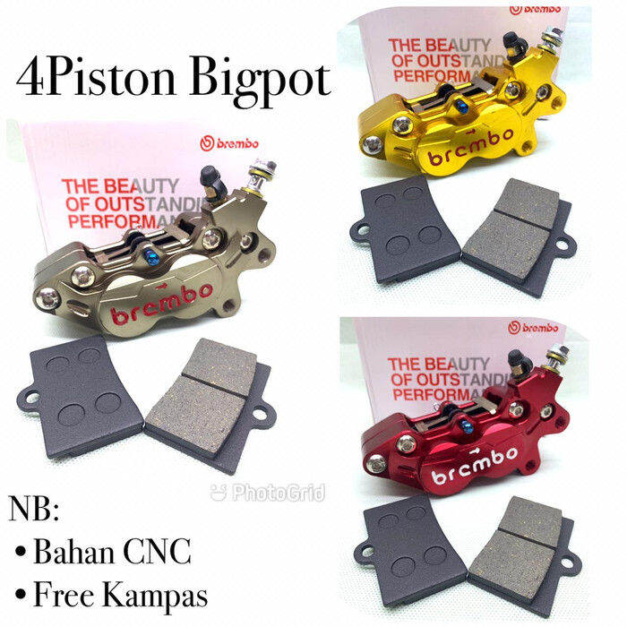 KALIPER 4 PISTON 4P RADIAL BLEMBO NISSIN CNC FREE KAMPAS CADANGAN | Lazada Indonesia