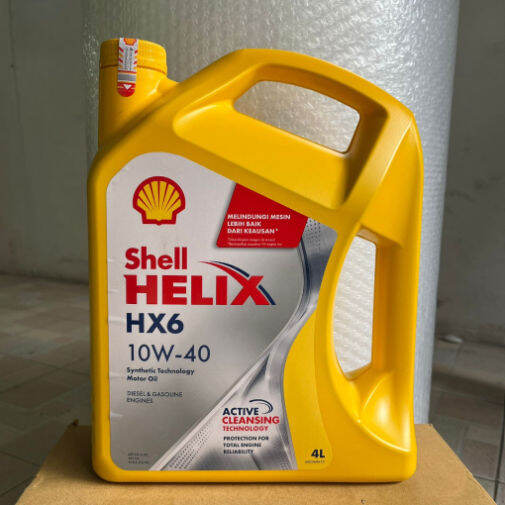 OLI MOBIL SHELL HELIX HX6 10W-40 | HX6 4 LITER | Lazada Indonesia