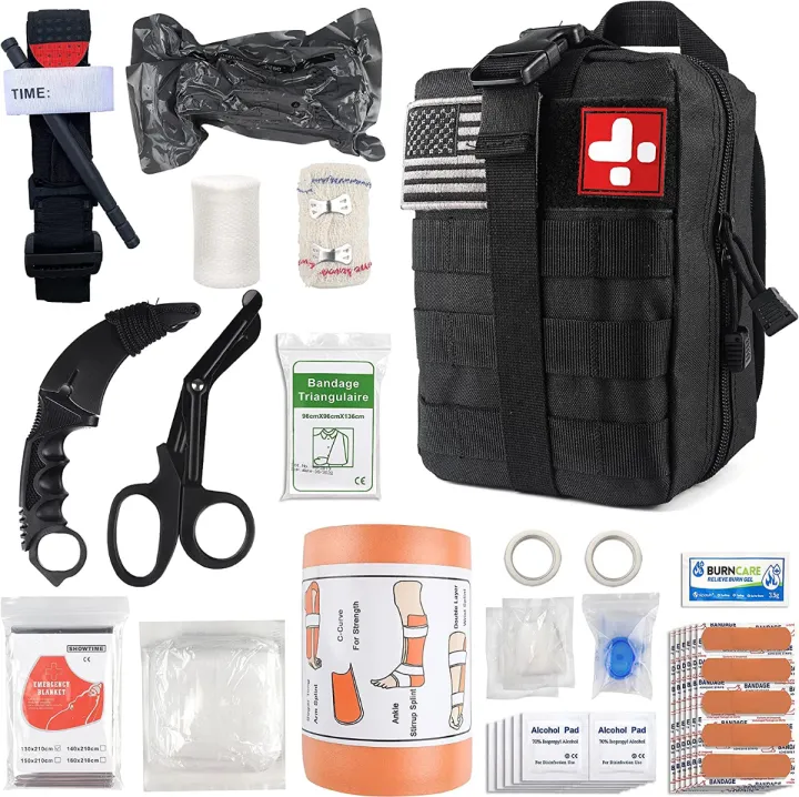 THRIAID Emergency Survival First Aid Kit with Tourniquet, 6" Israeli ...