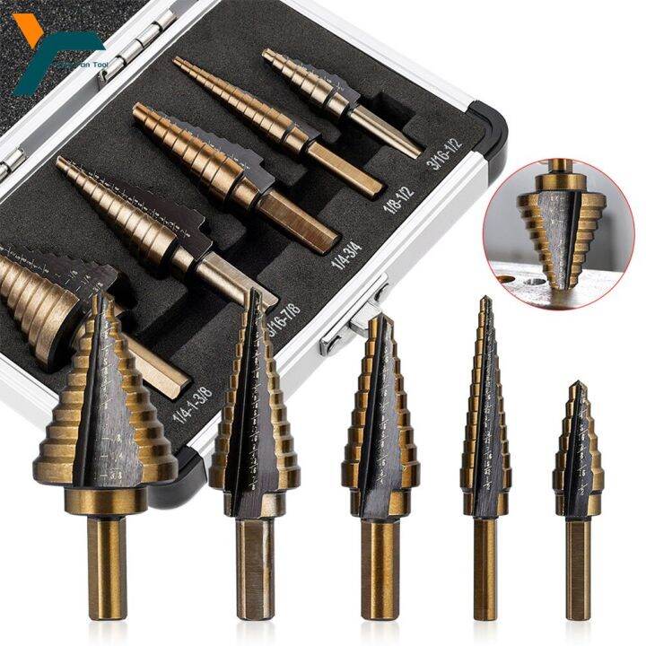 Mata Bor Pagoda Spiral Drill Step Down Tipe 2 5PCS / Mata Bor Pagoda ...