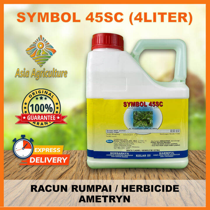ASIA AGRICULTURE SYMBOL 45SC 4LITER RACUN RUMPAI HERBICIDE | Lazada
