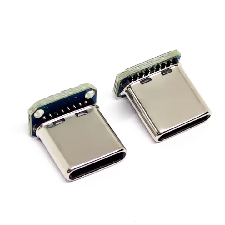 5pcs Type C Jack Male Vertical Patch Board 16pin Data Band PCB USB-C ...