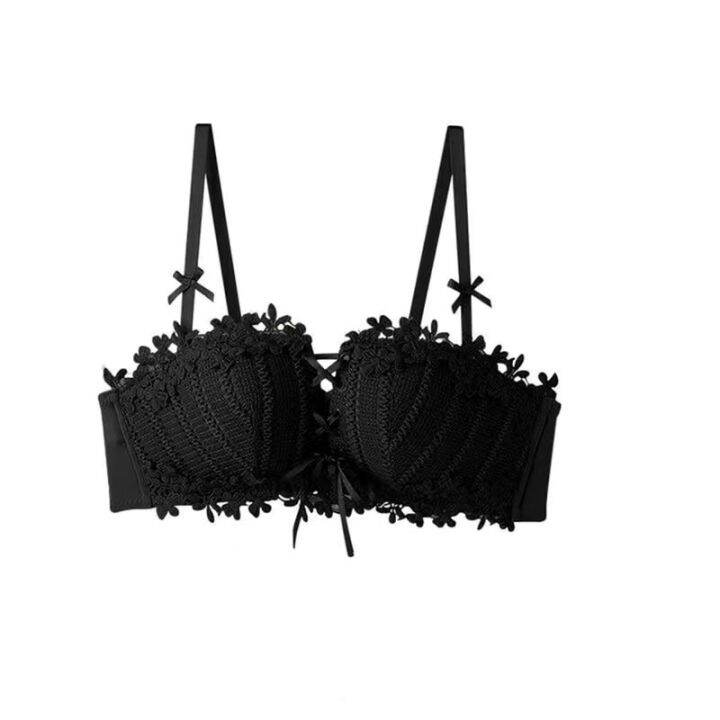 Floral Embroidery Bras For Women Tied Lingerie Seamless Bra Bralette