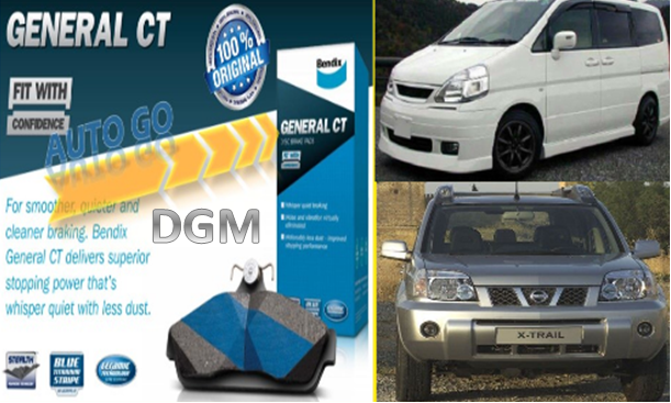 Bendix Front Disc Brake Pad General CT (DB1333) for Nissan X-trail T30 / Serena C24 2003- | Lazada