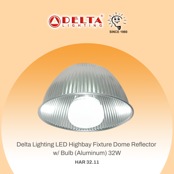 Delta Lighting LED Highbay Fixture Dome Reflector with Bulb (Aluminum ...