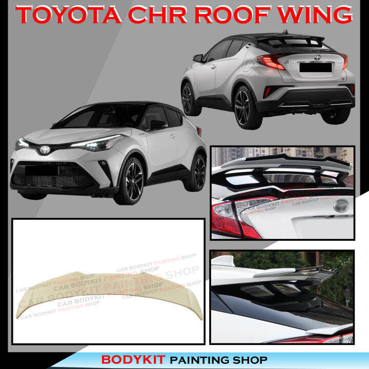 TOYOTA CHR 2016-2021 REAR ROOF WING SPOILER-MATERIAL ABS BODYKIT | Lazada