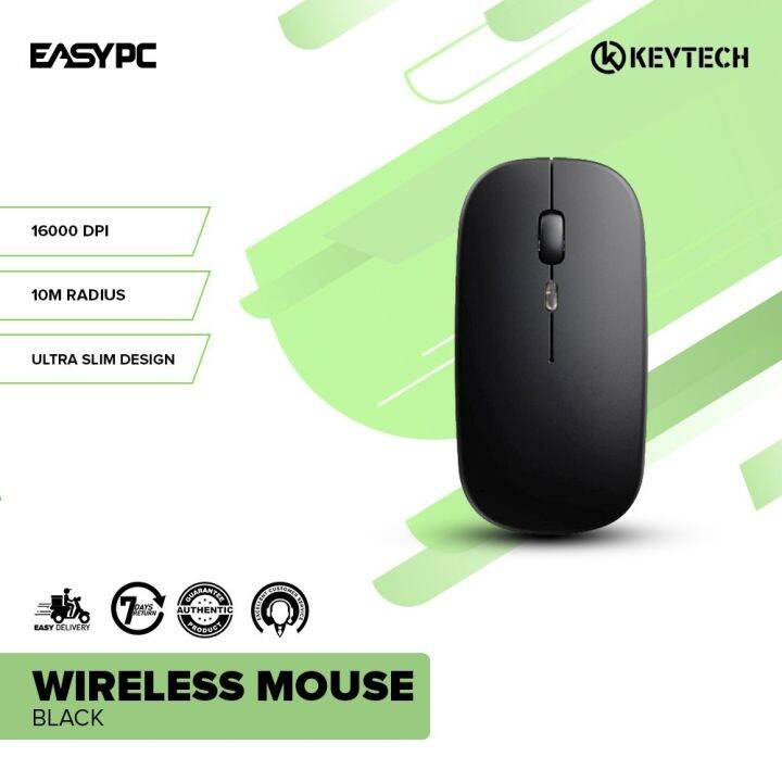 EasyPC | Keytech Wireless Mouse Black For Laptop and Desktop PC | Lazada PH