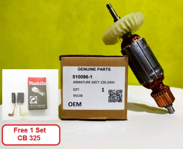 Armature Assembly for Makita 9553B / 9553NB / 9553HN / 9553HB/ 9554B ...