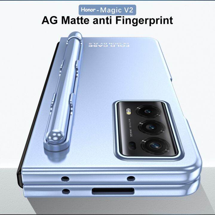 ชุบ Casing PC แข็งสำหรับ Huawei Honor Magic V2ฝาปิดป้องกันด้านหลังด้านหน้าสำหรับ V2 Huawei Honor ...