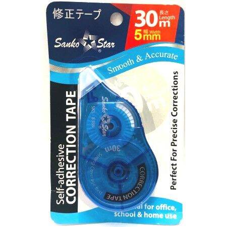 SANKO STAR CORRECTION TAPE SKS-8388 30M x 5mm | Lazada