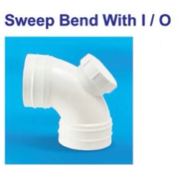 160mm Upvc Sweep Bend With Inspection Opening I/O with Cap 90degree ...