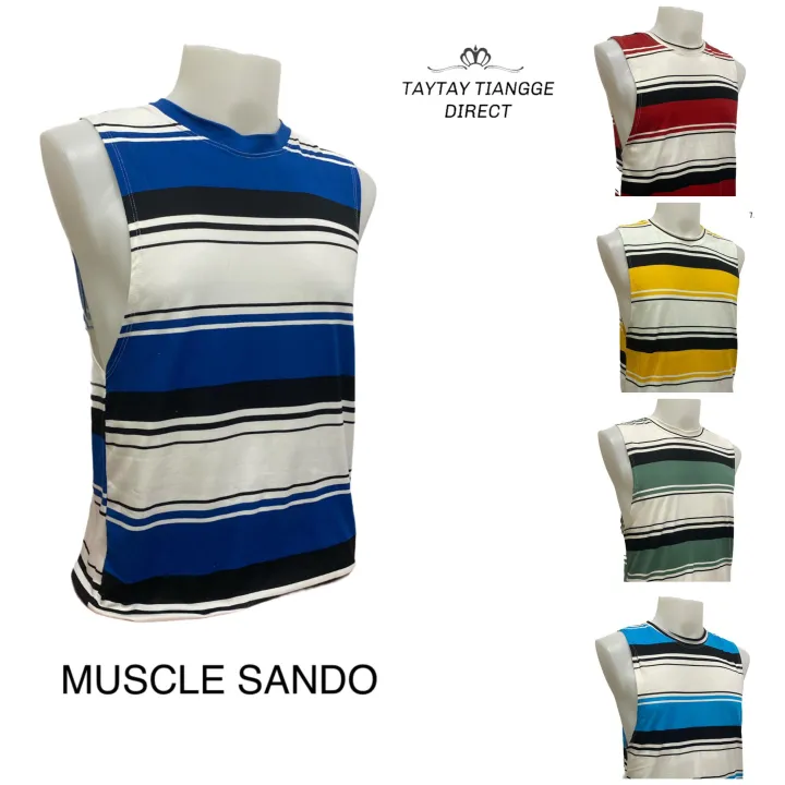 MEN'S MUSCLE SANDO STRIPES - DIRECT SUPPLIER | Lazada PH