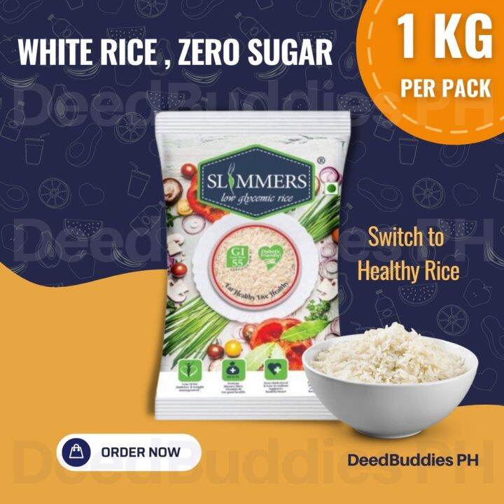 DeedBuddies PH SLIMMERS RICE Low Glycemic White Rice Zero Sugar Diet ...