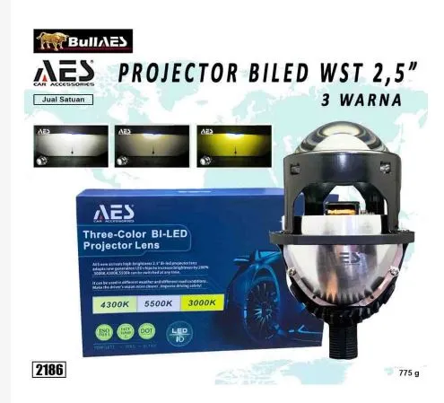 Lampu Biled AES WST 2.5 Inch 3 Warna NEW 2022 merk AES 12V DC 35 WATT ...