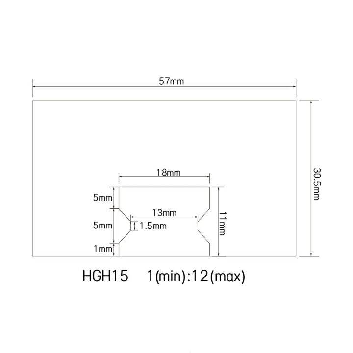 10:1 ratio Compression rails linear HGR30 HGR25 HGR20 HGR15 for cover ...