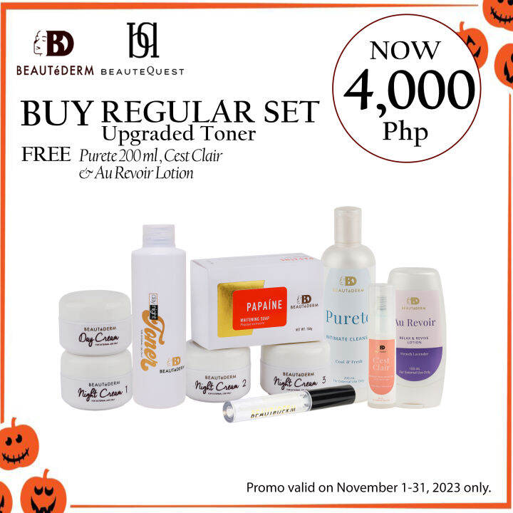 Beautederm Regular Set Upgraded Toner with Purete 200ml, Au Revoir ...