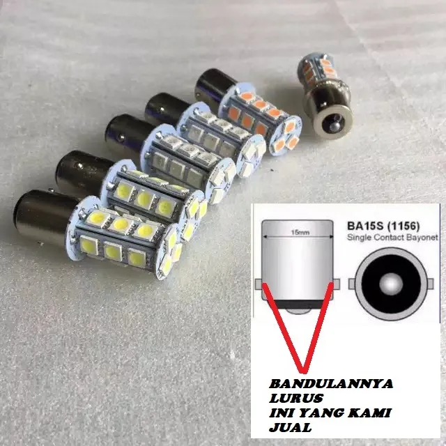 isi 2 BIJI LAMPU Sein LED Lampu Mundur / Lampu Sein Truk Bis 24 Volt 1156 Bayonet Kaki 1 Nyala ...