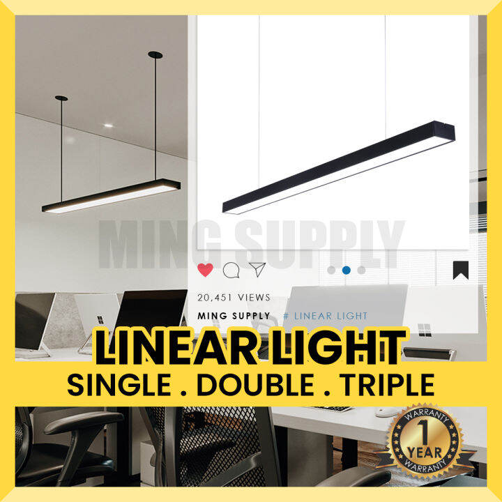 MS_ LED T8 Linear Light Casing 2FT 4FT Kalimantang Tube Fitting Ceiling ...