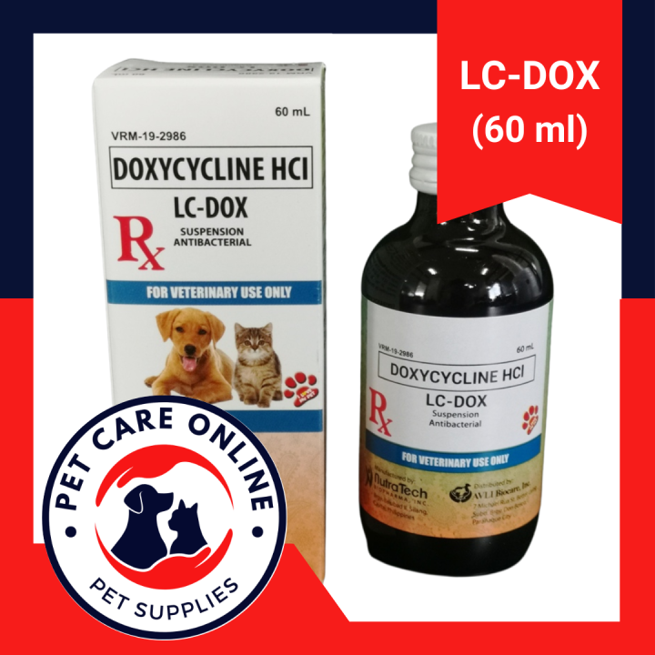 LC-DOX 60ml Suspension, Antibacterial for dogs and cats (LC Dox 60ml ...