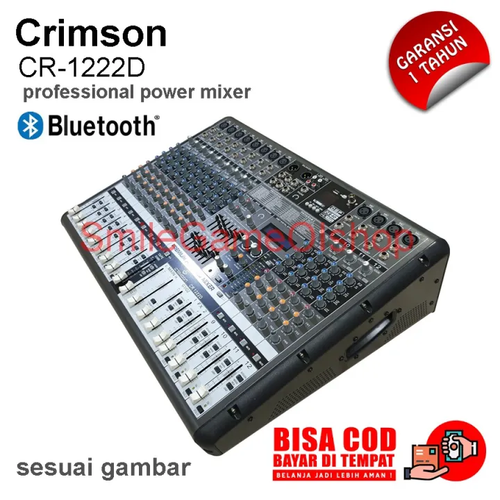 PROFESSIONAL POWER MIXER CRIMSON CR-1222D ( 12 CHANNEL ) ORIGINAL PRODUK SESUAI GAMBAR | Lazada ...