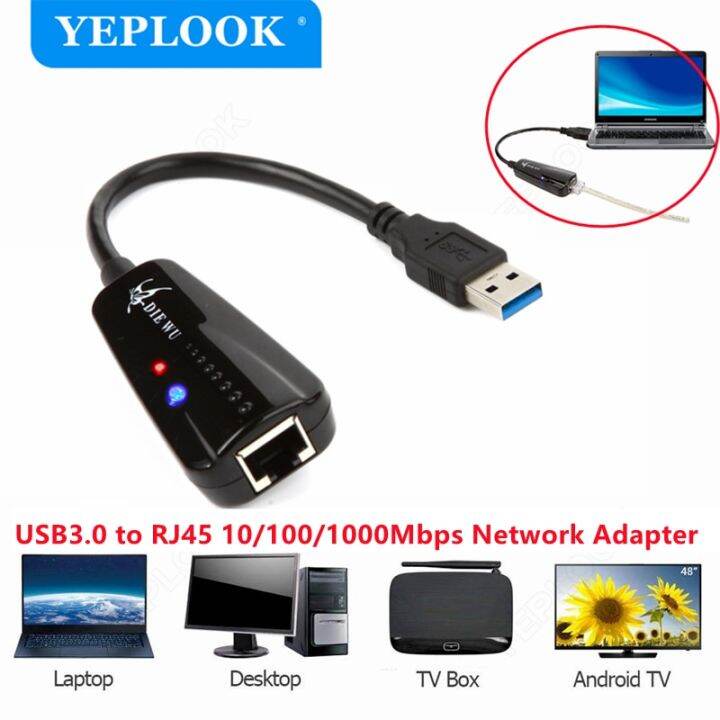 USB 3.0 to RJ45 10/100/1000Mpbs Lan Adapter Ethernet Network Card For ...