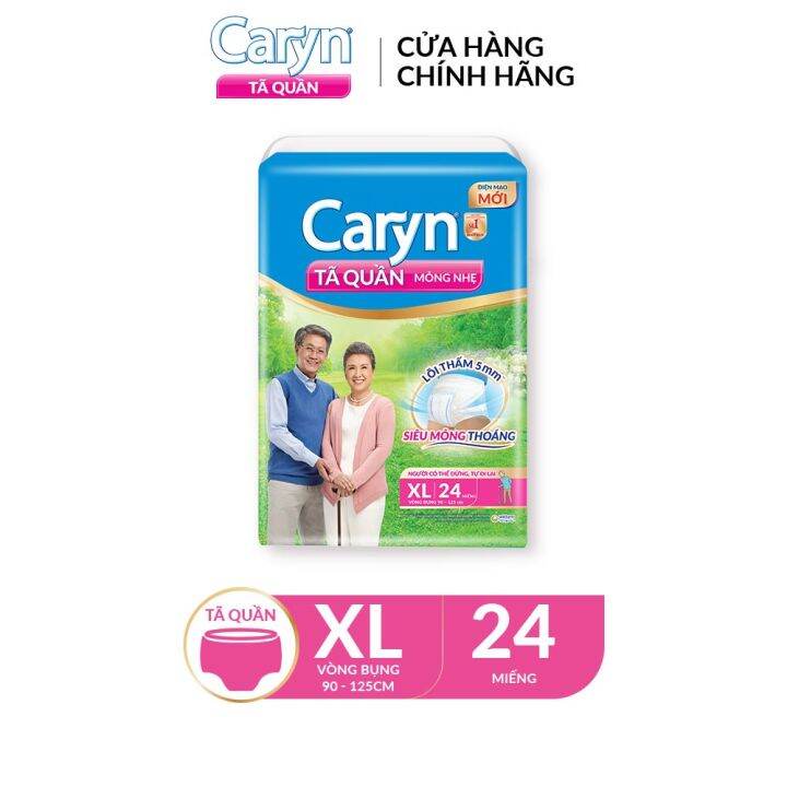 Combo 2 Tã Quần Người Lớn Caryn Mỏng Nhẹ Chống Tràn Size XL24 | Lazada.vn