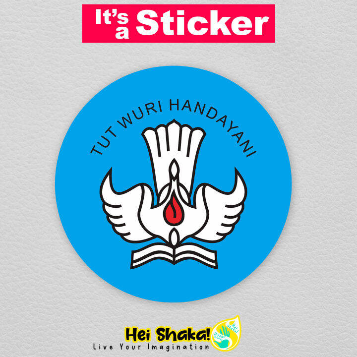 Heishaka Stiker Logo Tutwuri Handayani Sticker Pendidikan Vinyl Anti ...