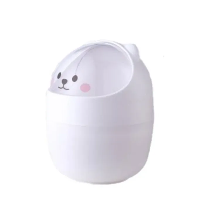 {hot} Cartoon Cute Bear Desktop Small Trash Bin Waste Bin Bedroom Home ...