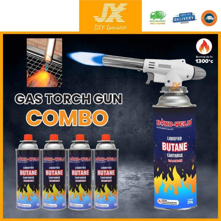 Multipurpose Gas Torch Gun Camping Butane Gas Burner Welding Flame Gun Baking Cooking Lighter ...