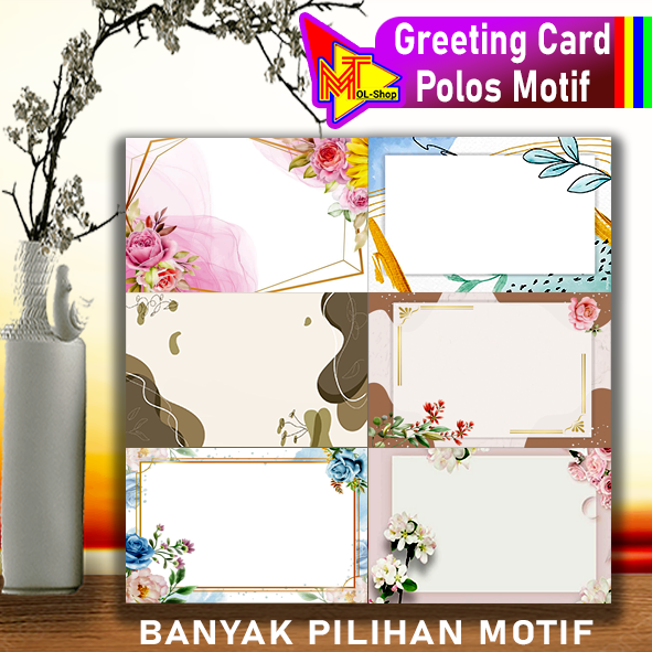 BLANK CARD KARTU UCAPAN KOSONG GREETING CARD POLOS isi 10pcs | Lazada ...