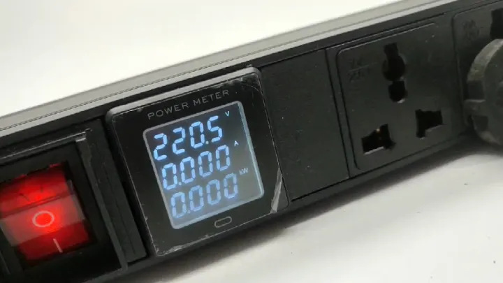 Pdu Power Distribution Digital Display Voltage /Current /Power Meter Wattmeter Surge Protection ...