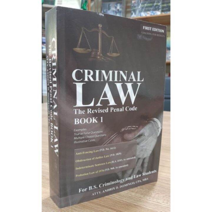 Pan24729939 Criminal Law The Revised Penal Code Book 1 2021edition