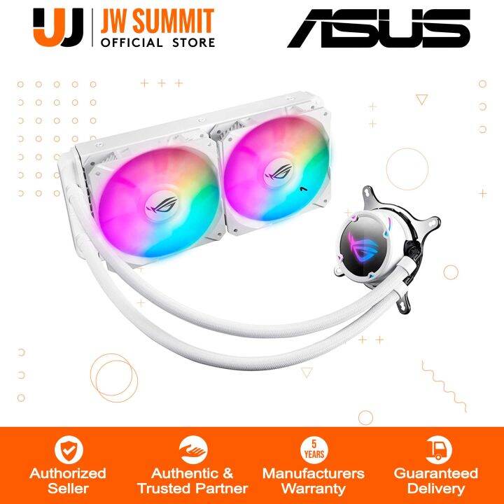 Asus ROG Strix LC 240 AIO liquid CPU cooler w/ Aura Sync, & dual ROG ...