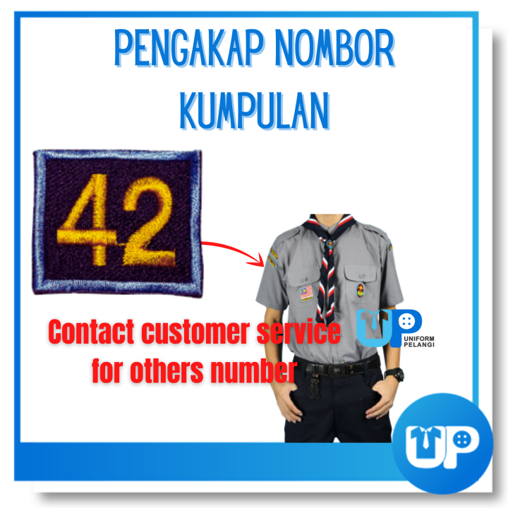 Lencana Nombor Kumpulan Pengakap Number Scouts 03-90 | Lazada