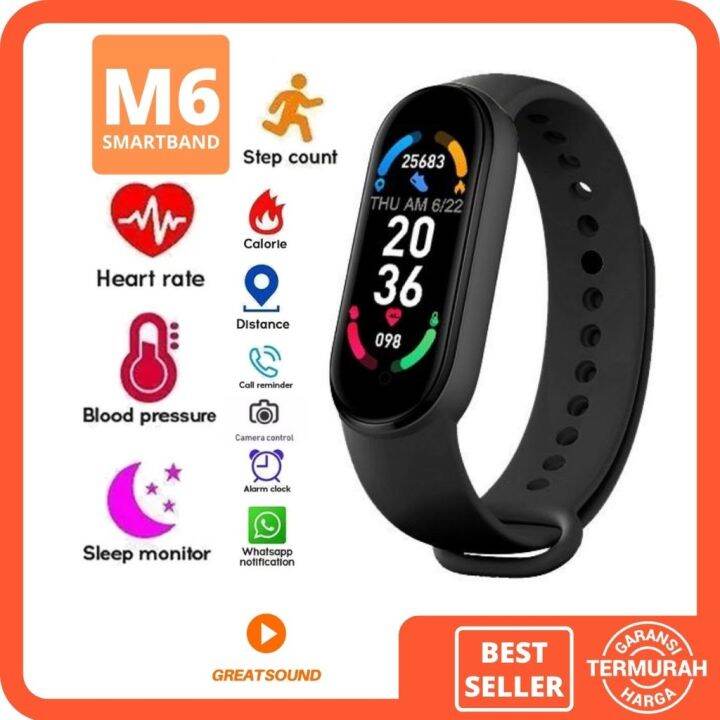 Smartwatch M6 Smart Bracelet M6 Smartband M6 Jam Kesehatan | Lazada ...